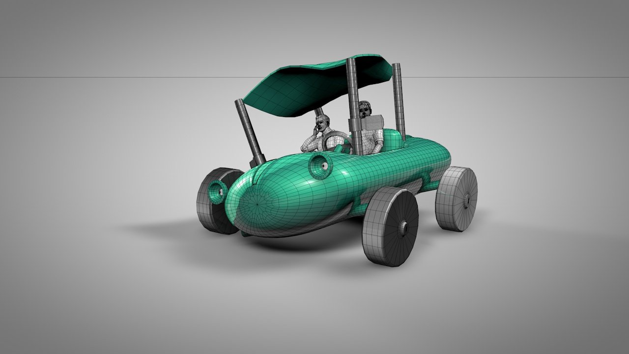 Simple Animated Car Free 3D Model - .3ds .obj .dae .c4d .fbx - Free3D