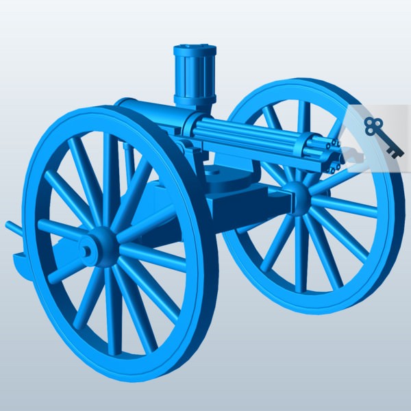 Gatling Gun v1 Free 3D Model - .obj .stl - Free3D