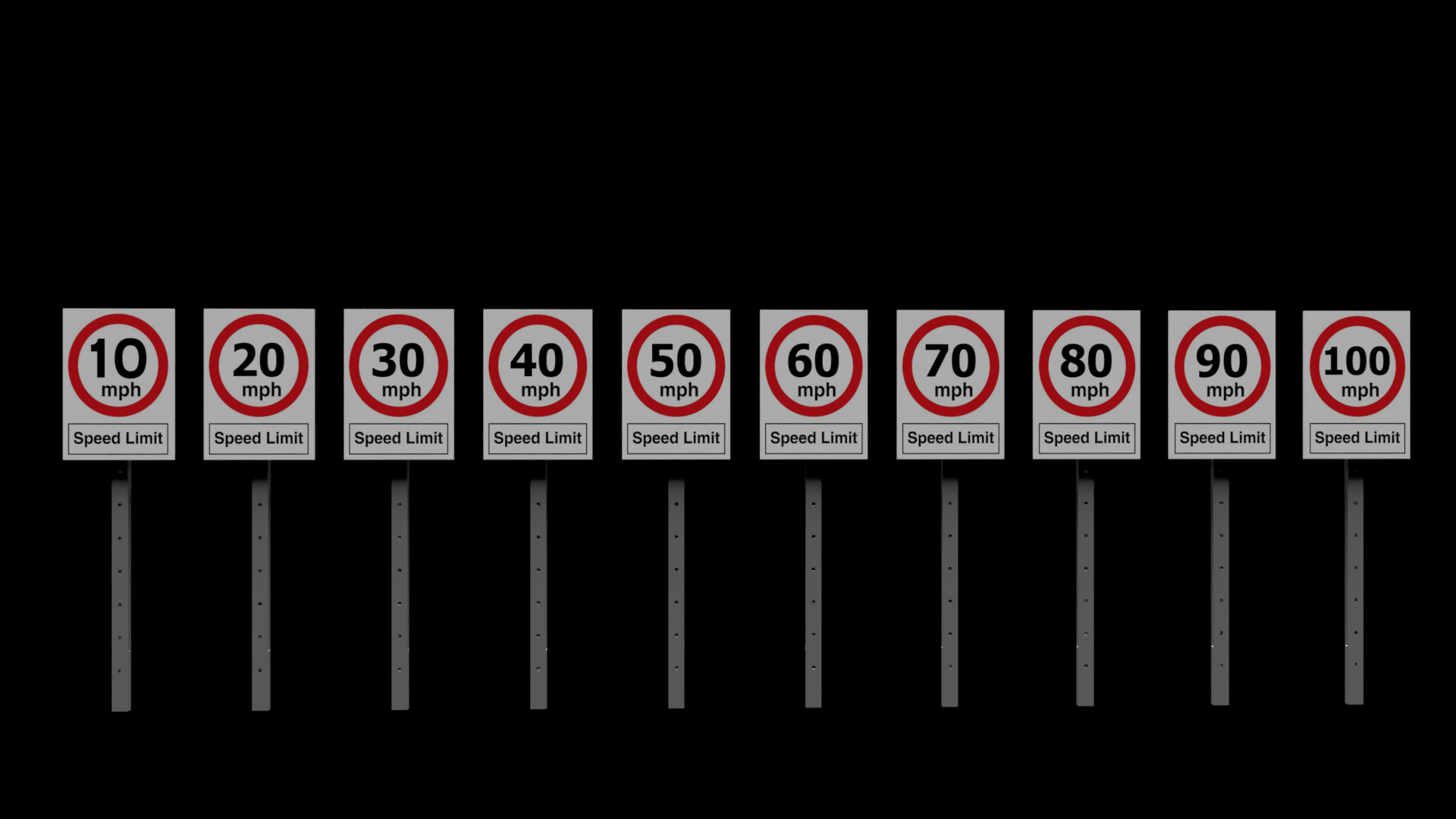 Speed Limit Signs Free 3D Model - .blend - Free3D