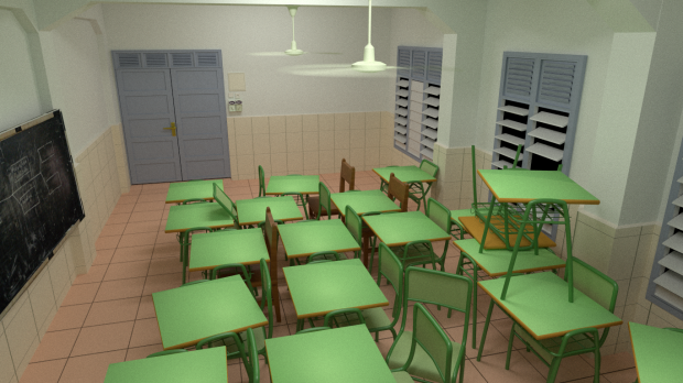 Classroom Free 3D Model - .blend - Free3D