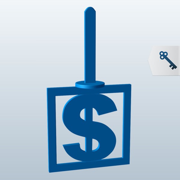 Dollar Sign v2 Free 3D Model - .obj .stl - Free3D