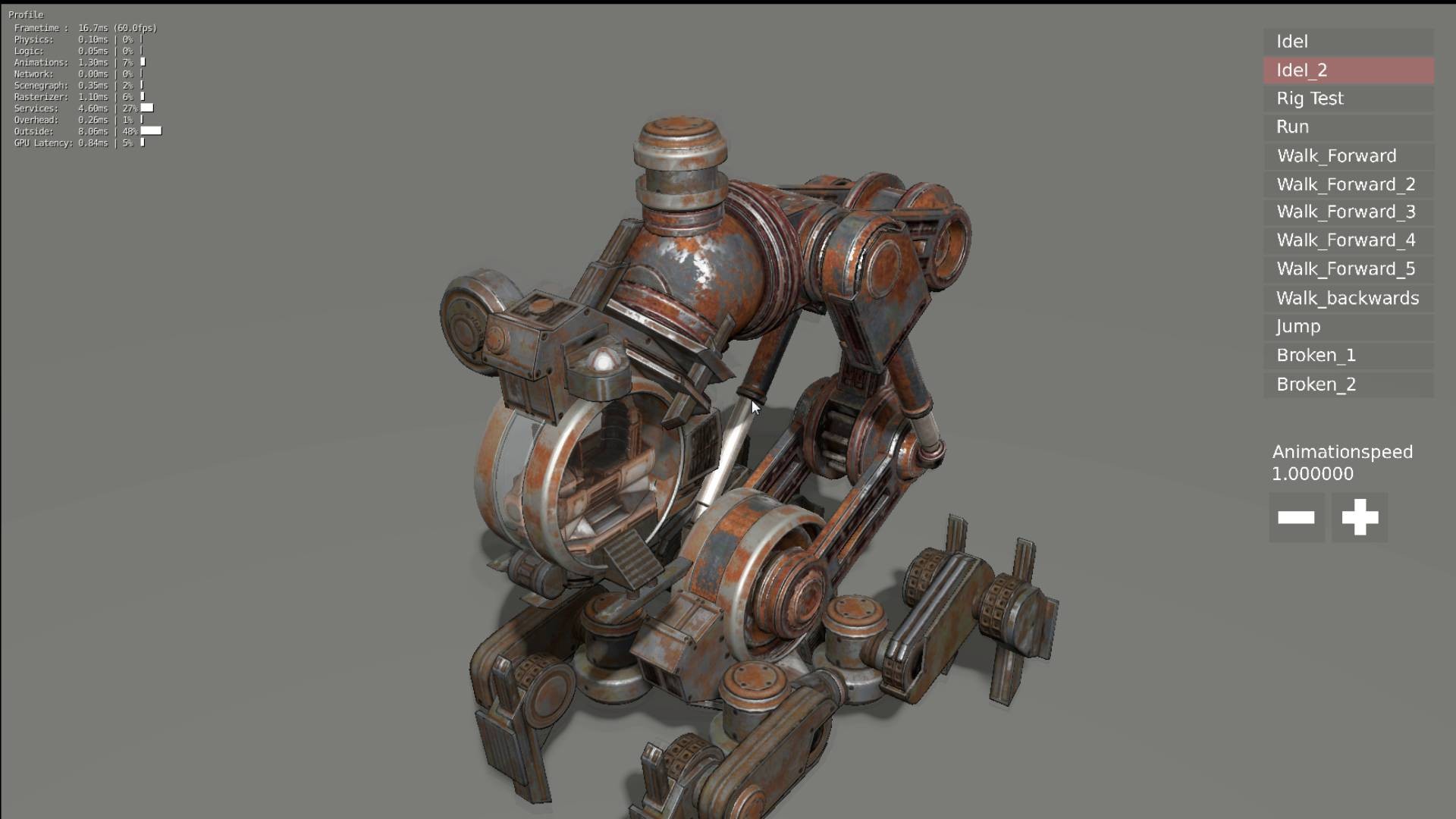 Mech Neck Walker - Blender Game Engine and Unity 3D Free 3D Model ...