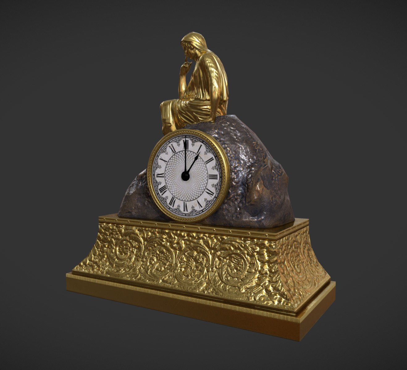 Table Clock Free 3D Model - .obj - Free3D