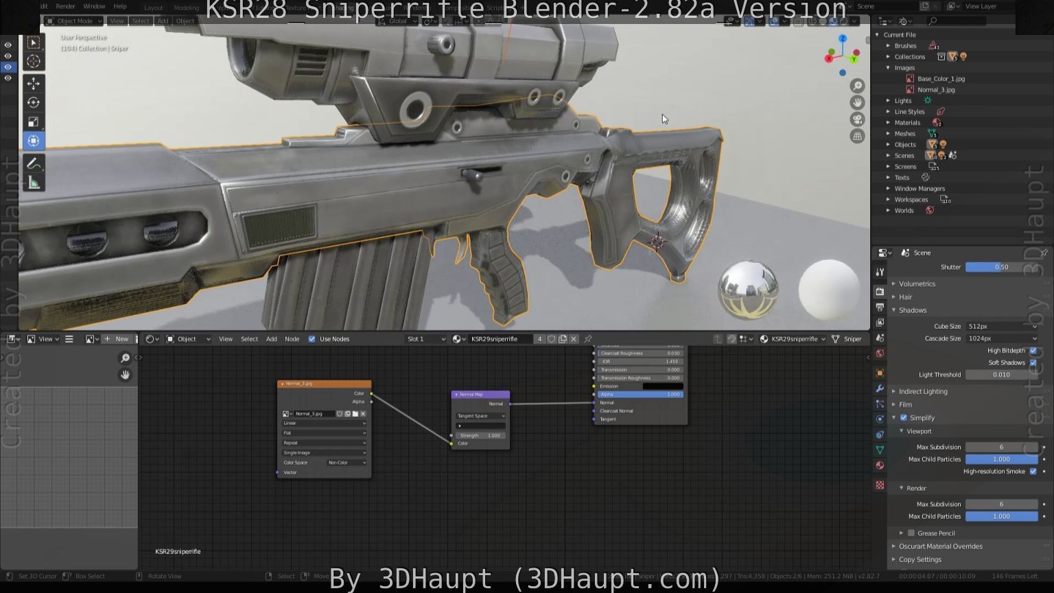 KSR28 Sniperrifle Blender 2-82a Version Free 3D Model - .textures .stl ...
