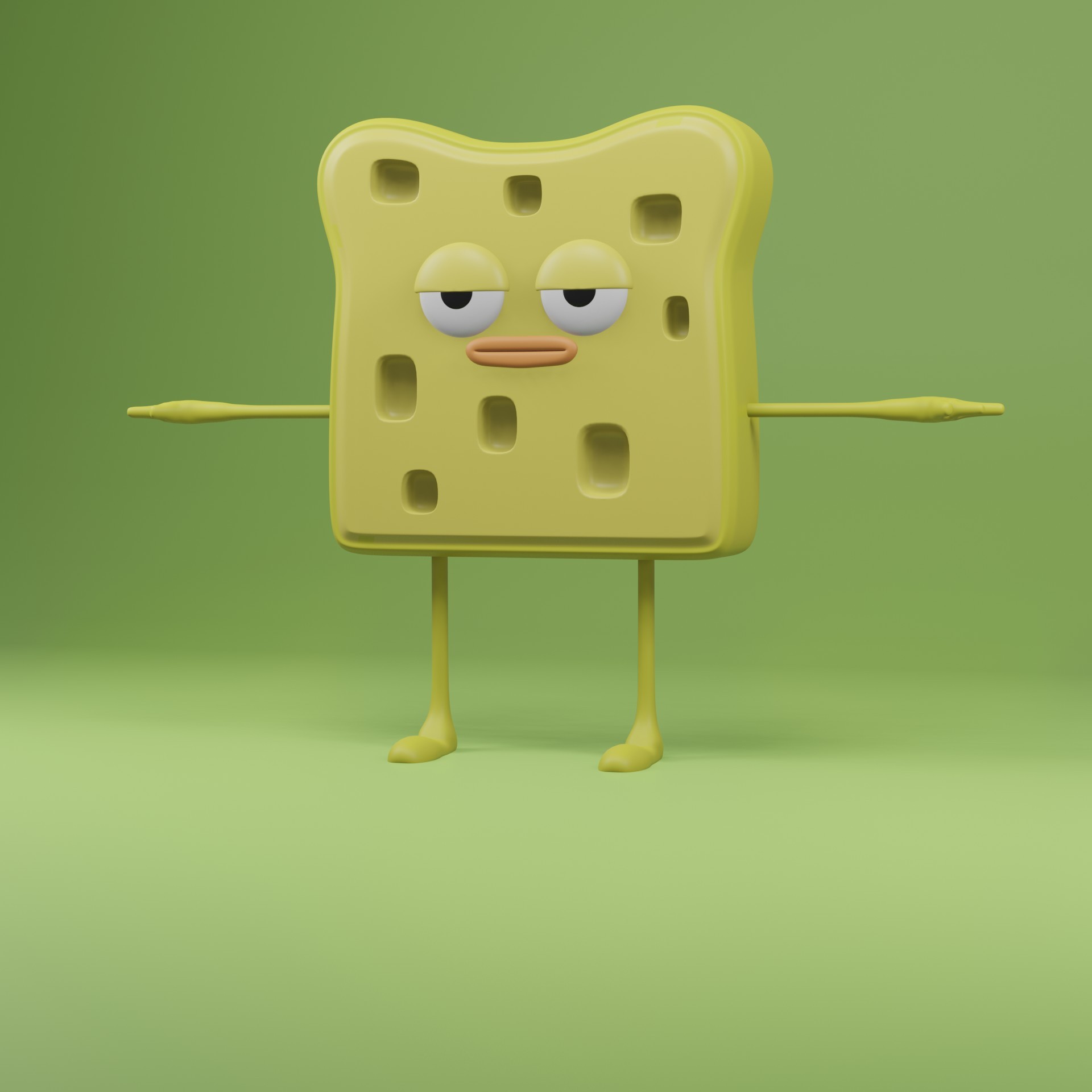 Sponge character Free 3D Model - .blend - Free3D