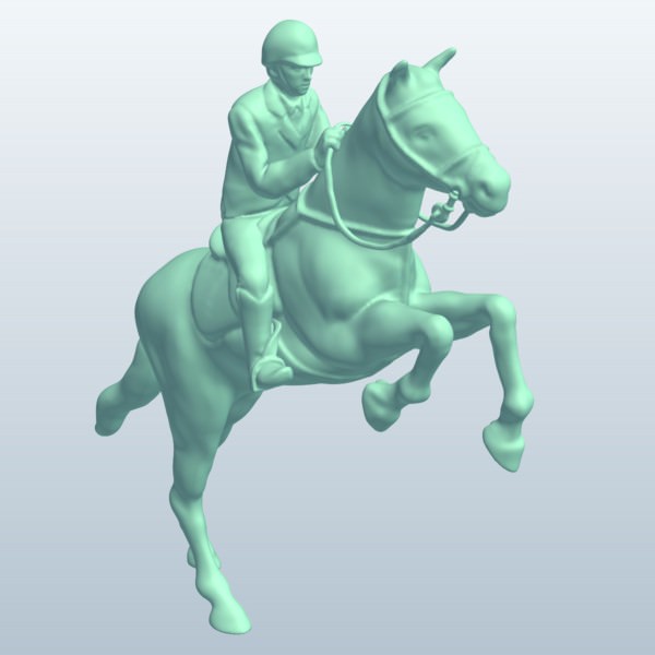 HorseAndRider Jumping V1 Free 3D Model - .obj .stl - Free3D