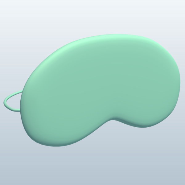 Sleeping mask v1 Free 3D Model - .obj .stl - Free3D
