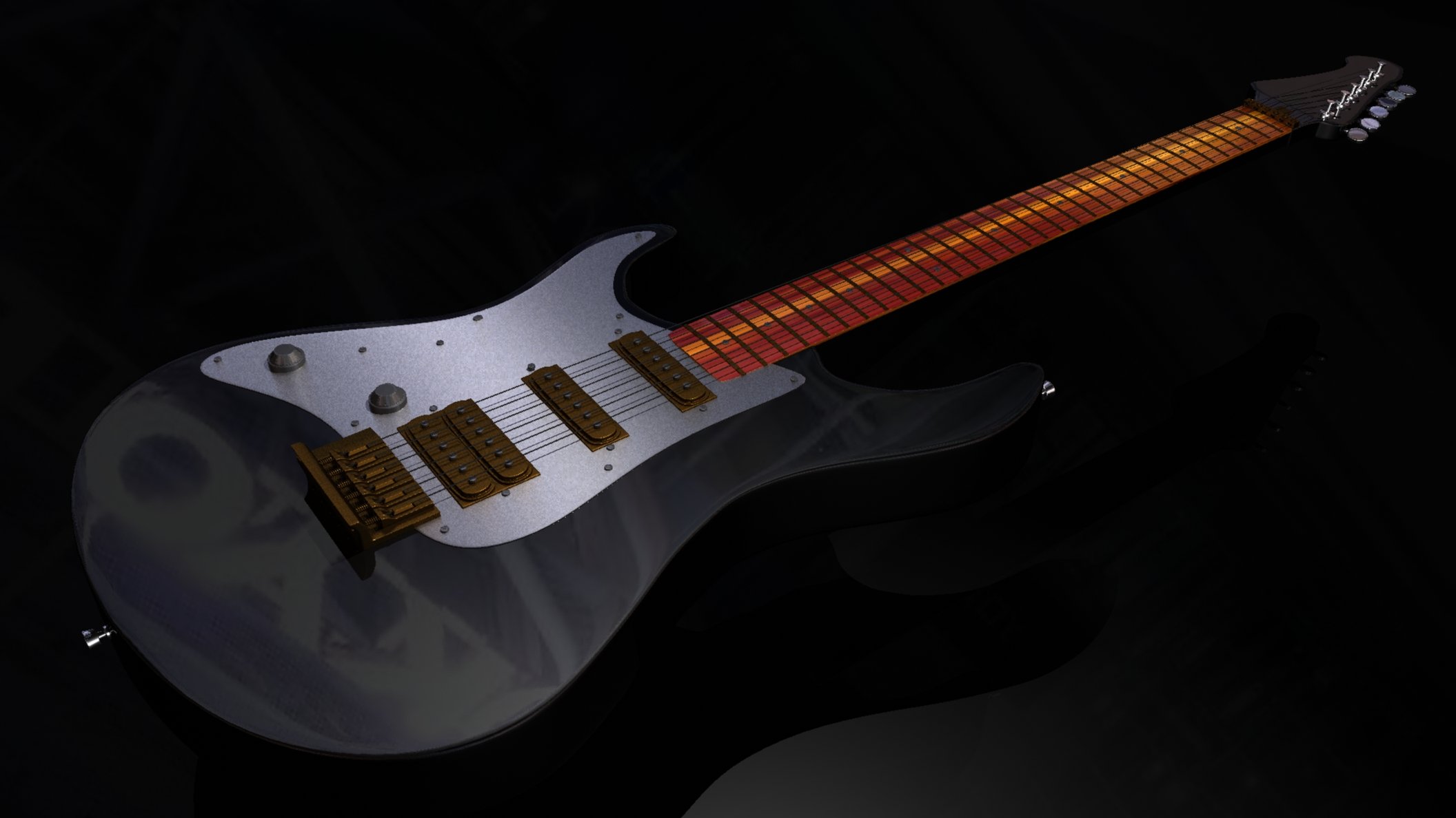 Guitar Free 3D Model - .obj .mb - Free3D