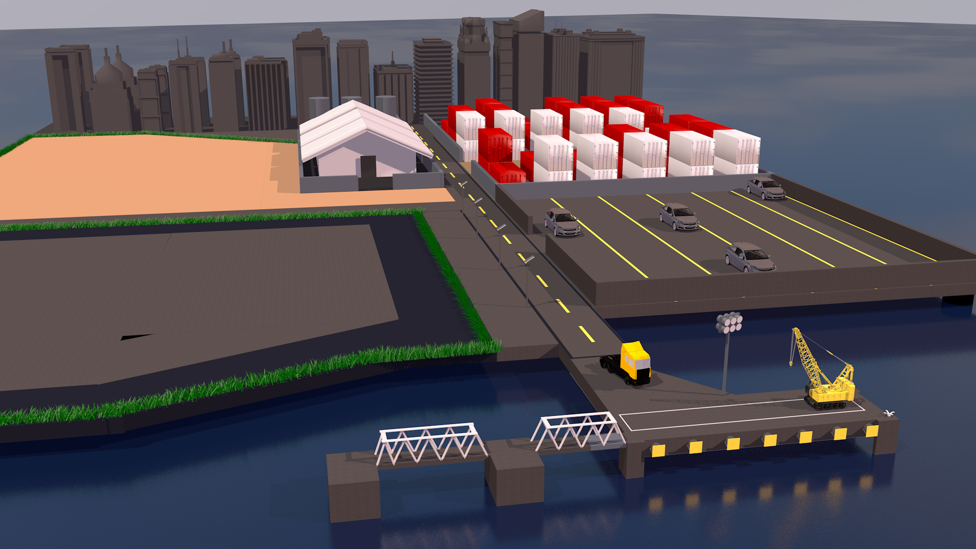 Port Area Project Free 3D Model - .c4d - Free3D