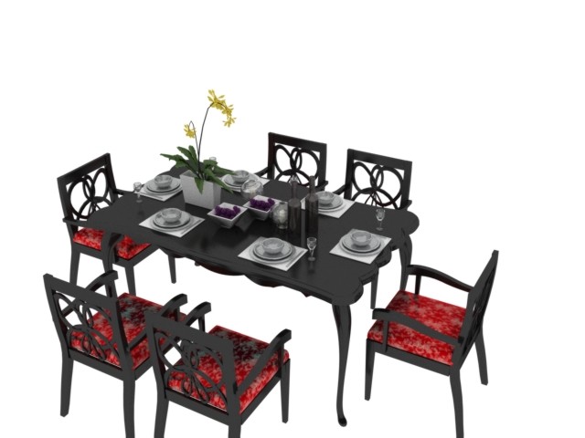 Dinning table Free 3D Model - .fbx - Free3D