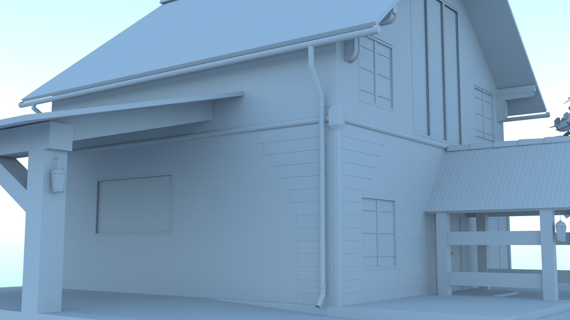 Country house Free 3D Model - .obj - Free3D