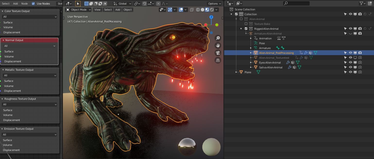 Alien Animal Update in Blender-2.8x Free 3D Model - .blend .unity .obj ...