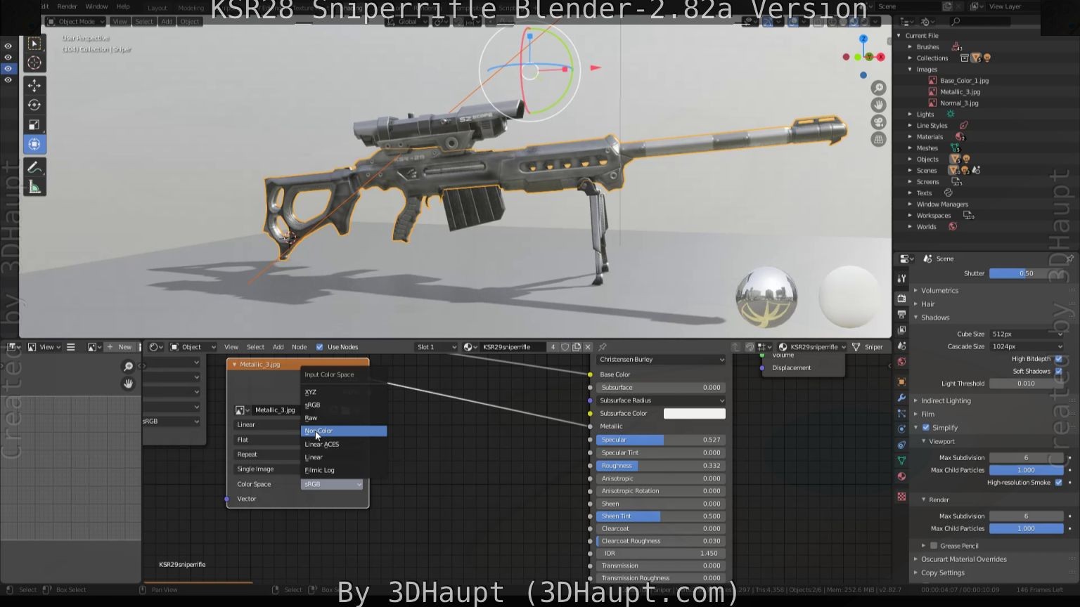 KSR28狙击步枪搅拌机2-82a版 免费的3D模型 - .textures .stl .ply .obj .gltf .fbx .dae .blender28 .blender - Free3D