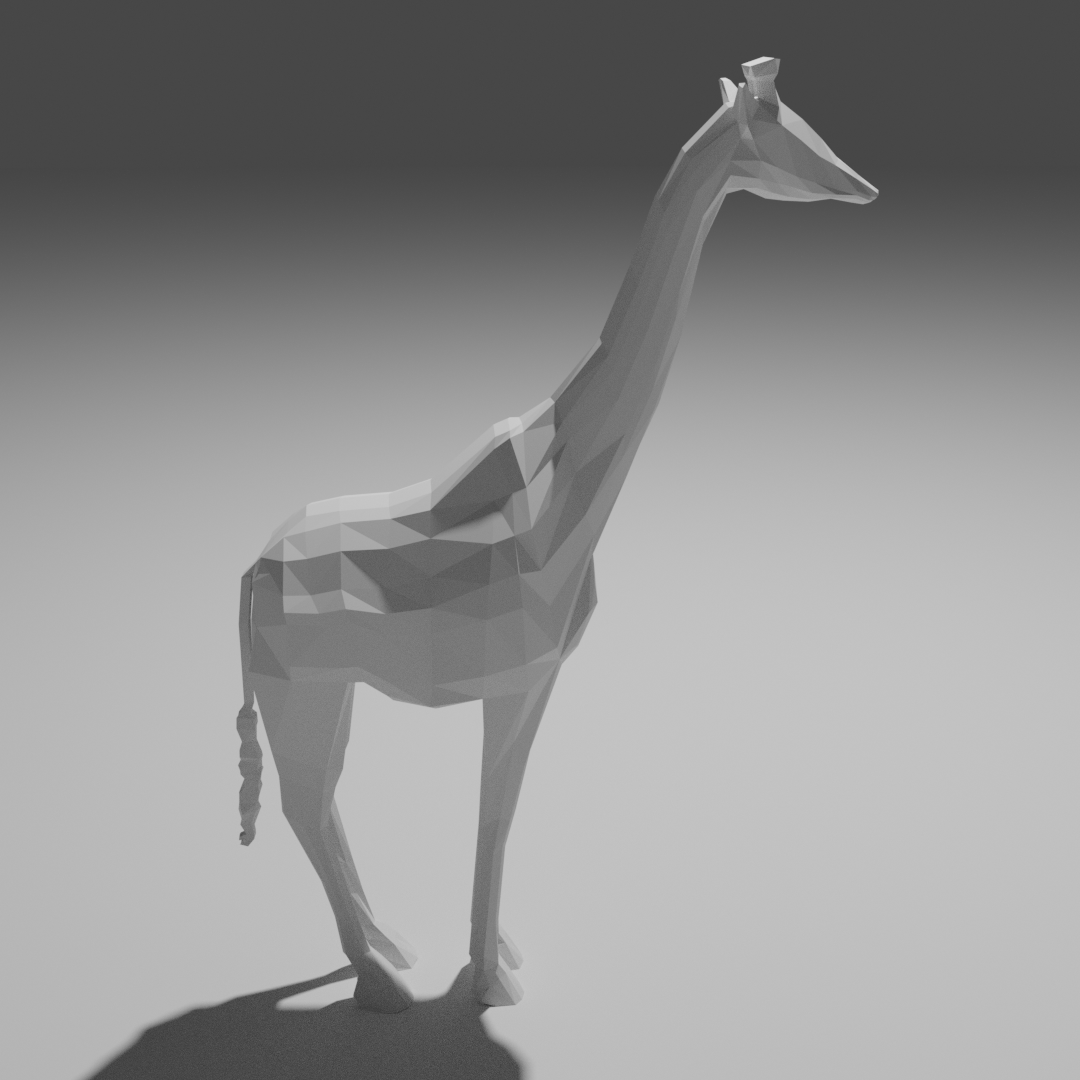 Giraffe low poly Free 3D Model - .dea .fbx .obj .ply .x3d .abc - Free3D