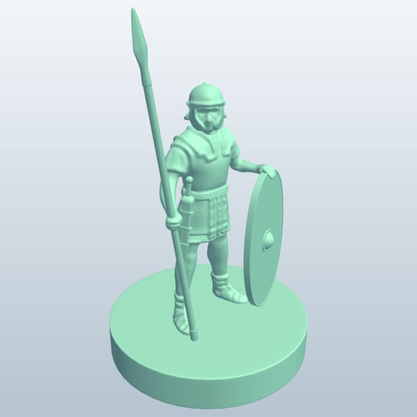 Roman SoldiersLong Spear and Shield v2 Free 3D Model - .obj .stl - Free3D