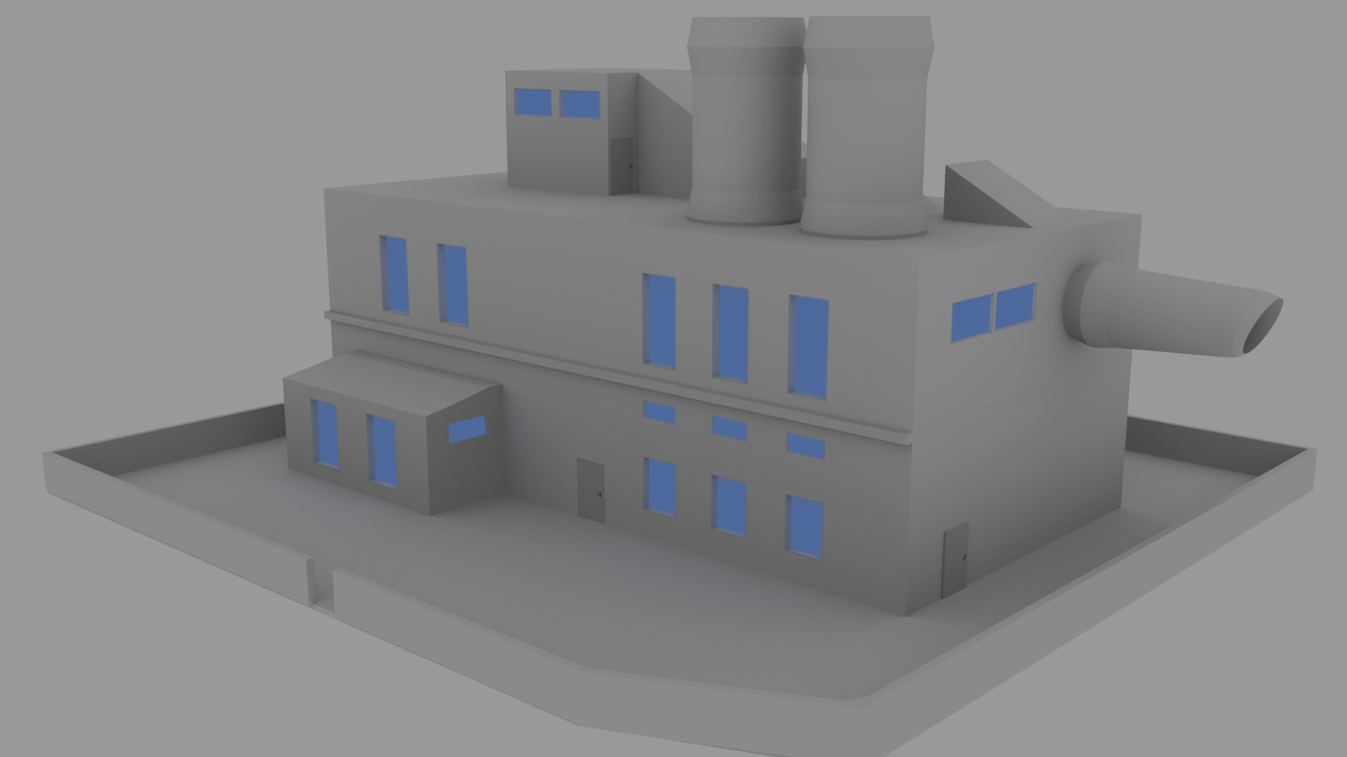 Factory Free 3D Model - .blend - Free3D