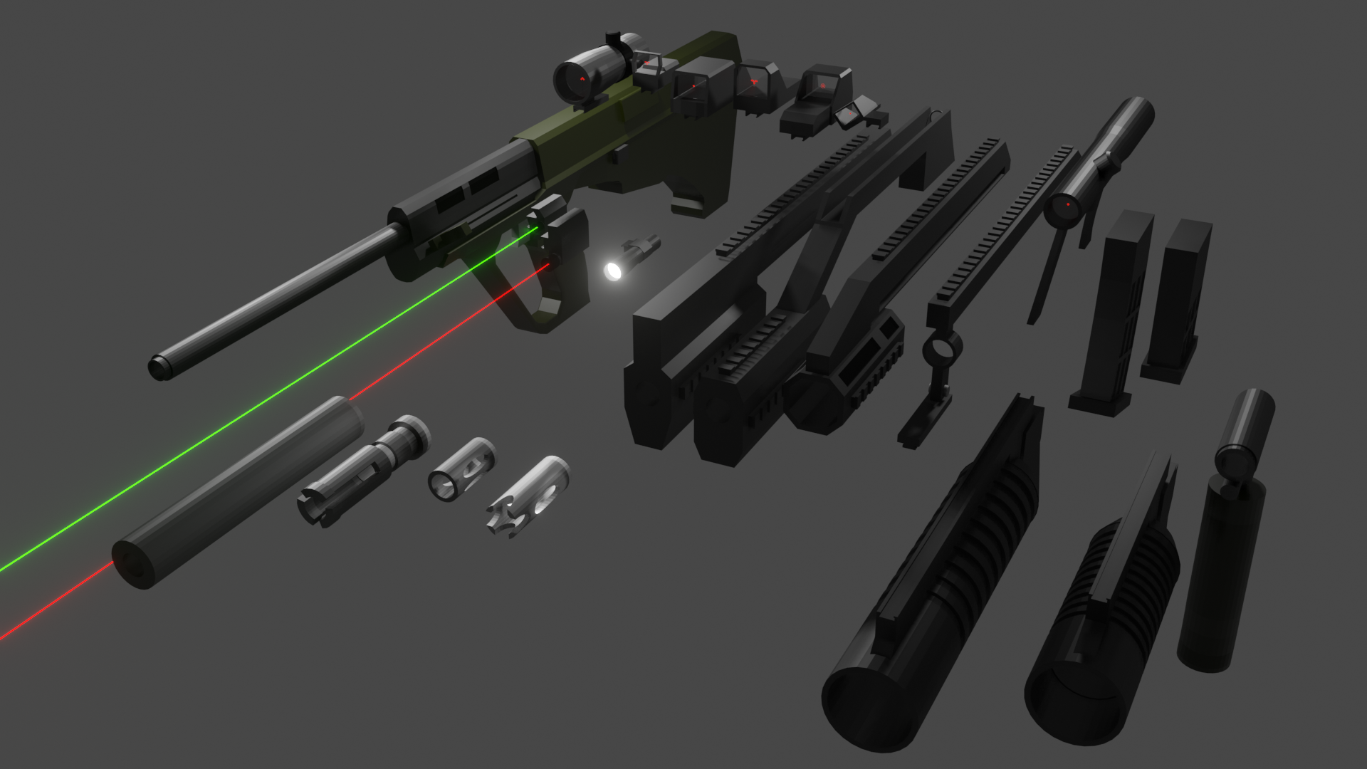 Custom AUG Free 3D Model - .blend - Free3D