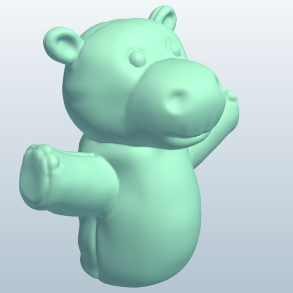 Hipopótamo dedo marioneta v1 Modelo 3D gratis - .obj .stl - Free3D