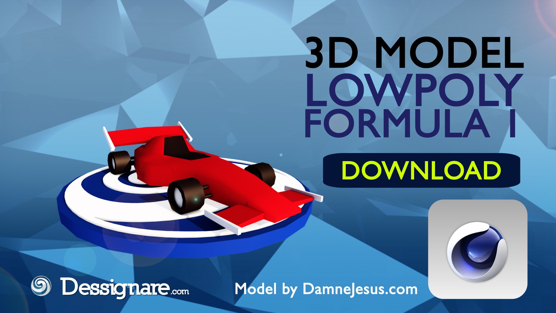 Formula 1 Lowpoly Racing car Free 3D Model - .c4d - Free3D