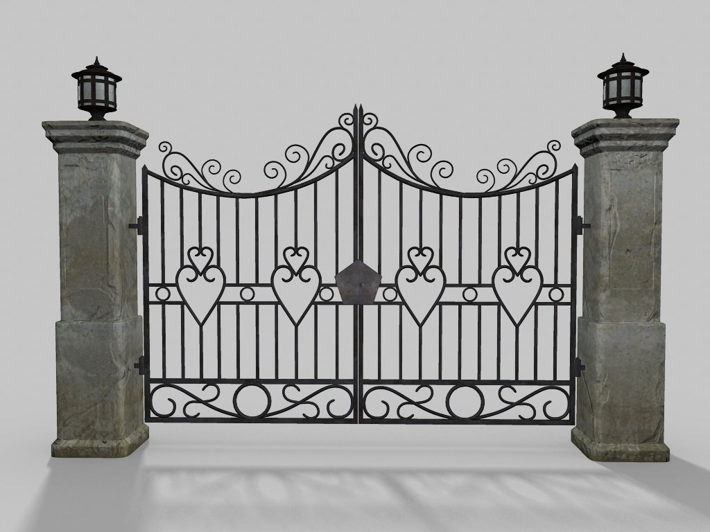 Driveway Gate Old Free 3D Model - .obj .mb .fbx - Free3D