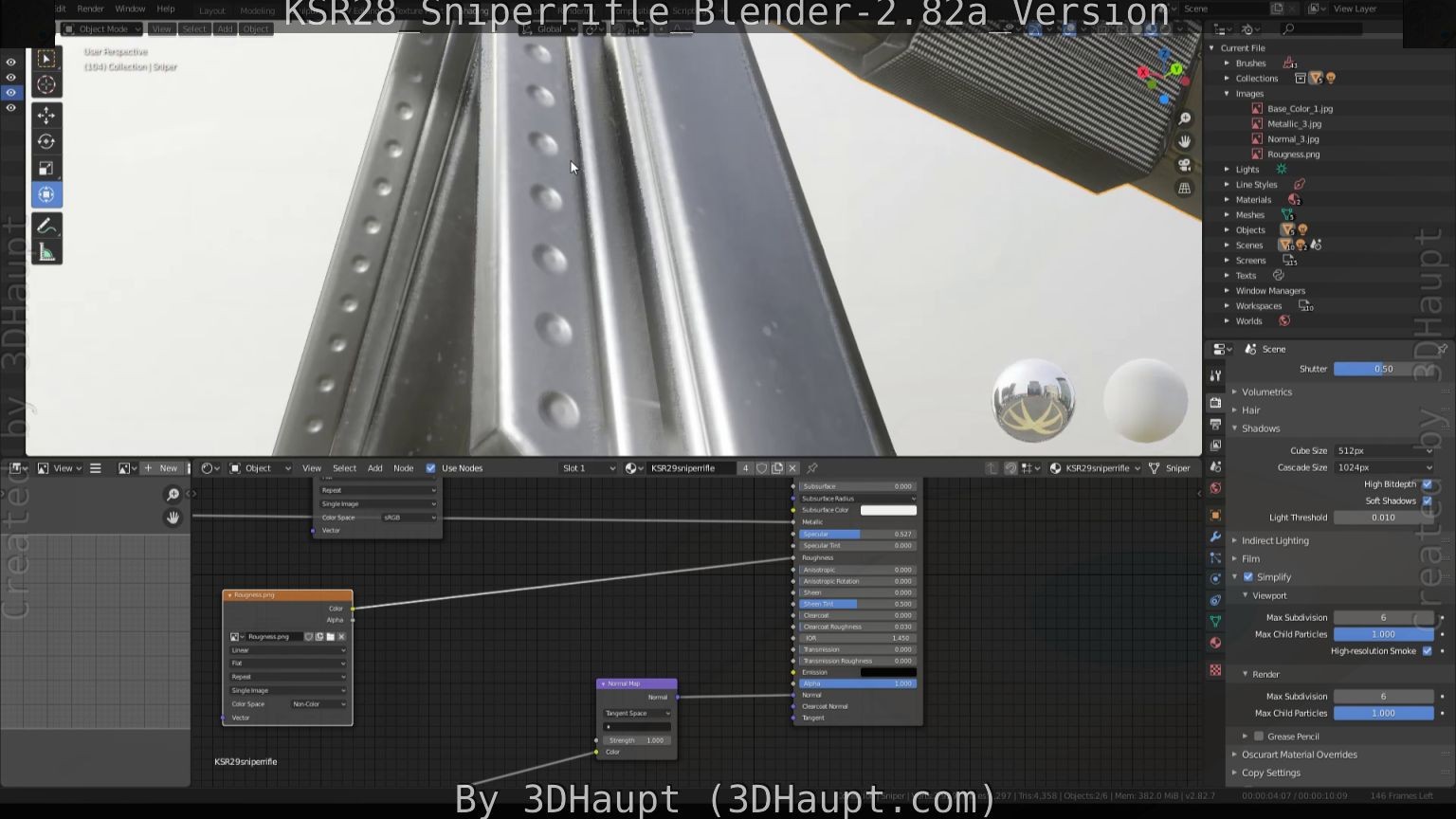 KSR28 Sniperrifle Blender 2-82a Version Free 3D Model - .textures .stl ...