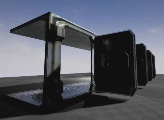 Massive Door Animation Free 3D Model - .3ds .obj .dae .blend .fbx .bvh ...
