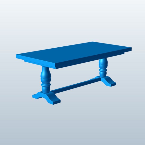 Trestle Table v1 Free 3D Model - .obj .stl - Free3D