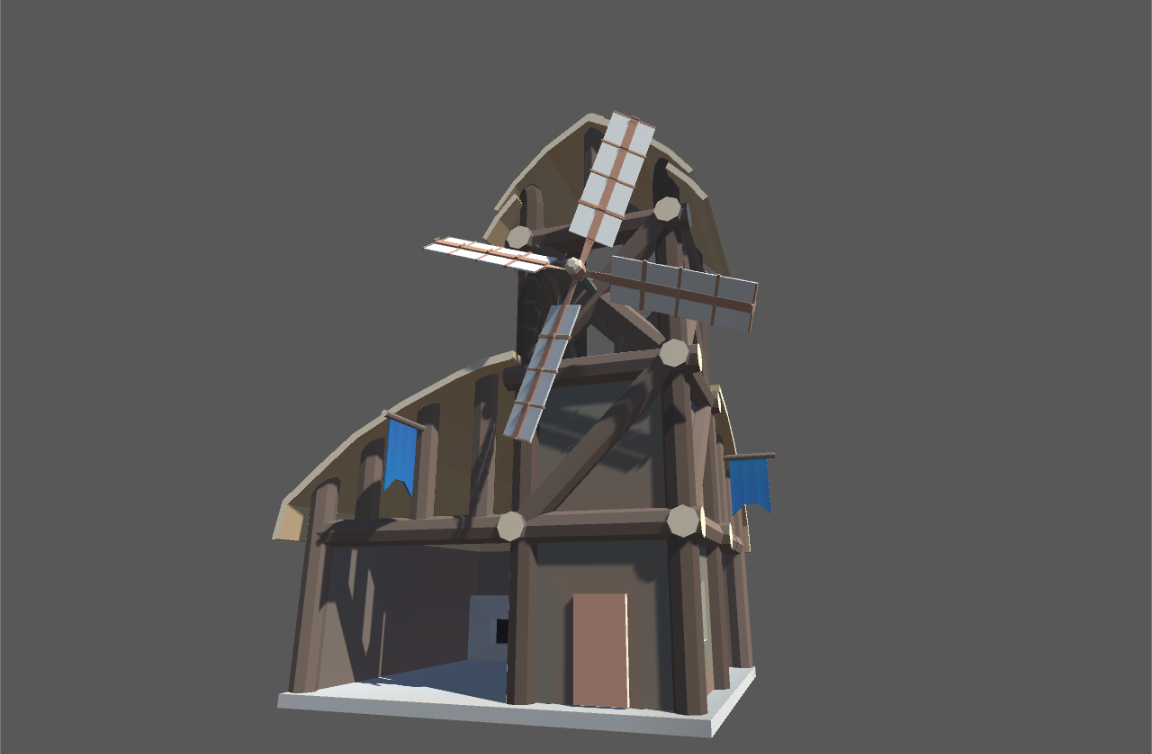 Low poly Stylized Windmill Free 3D Model - .OBJ .FBX .blend - Free3D