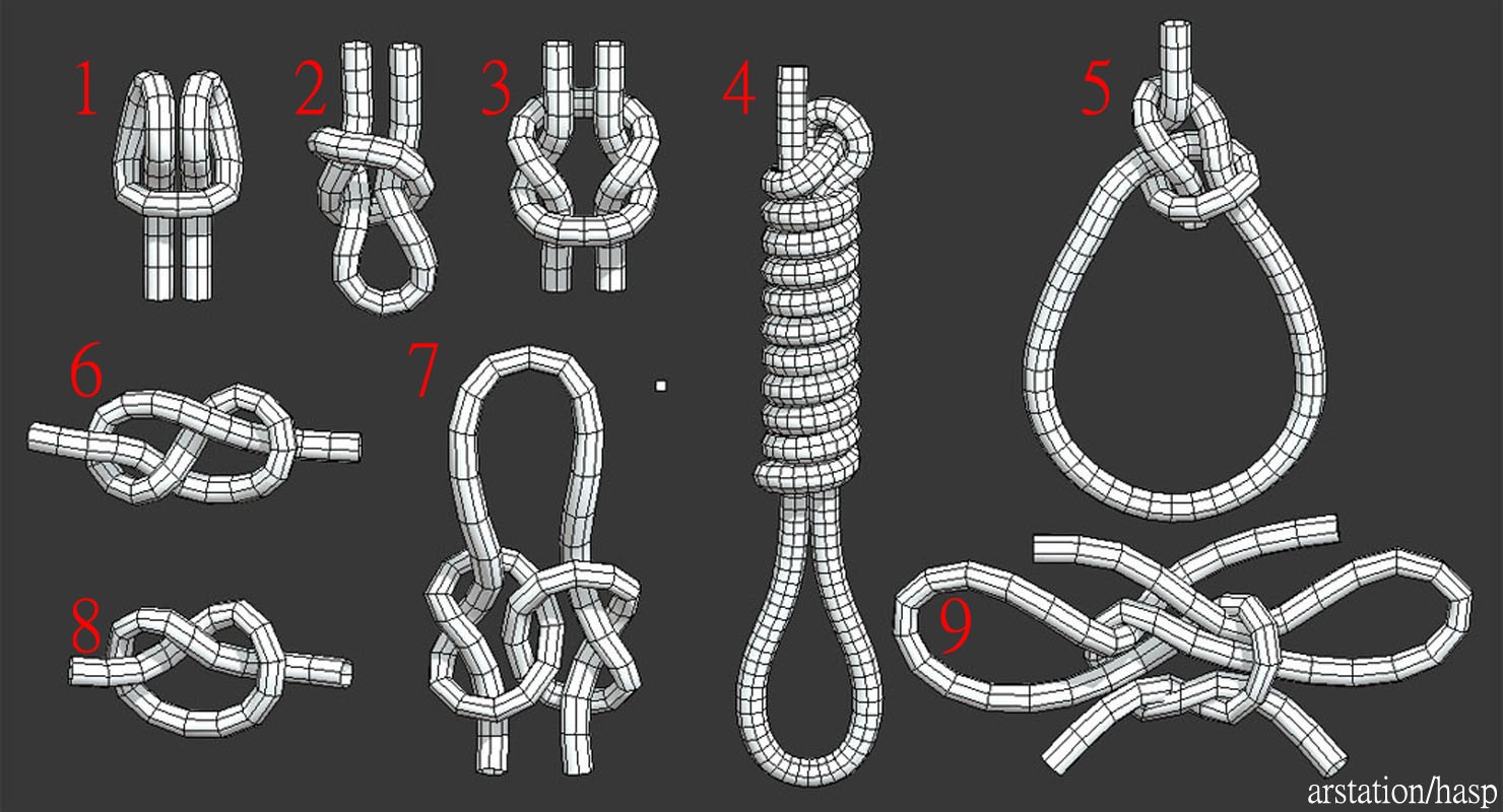 9 knots Free 3D Model - .obj - Free3D