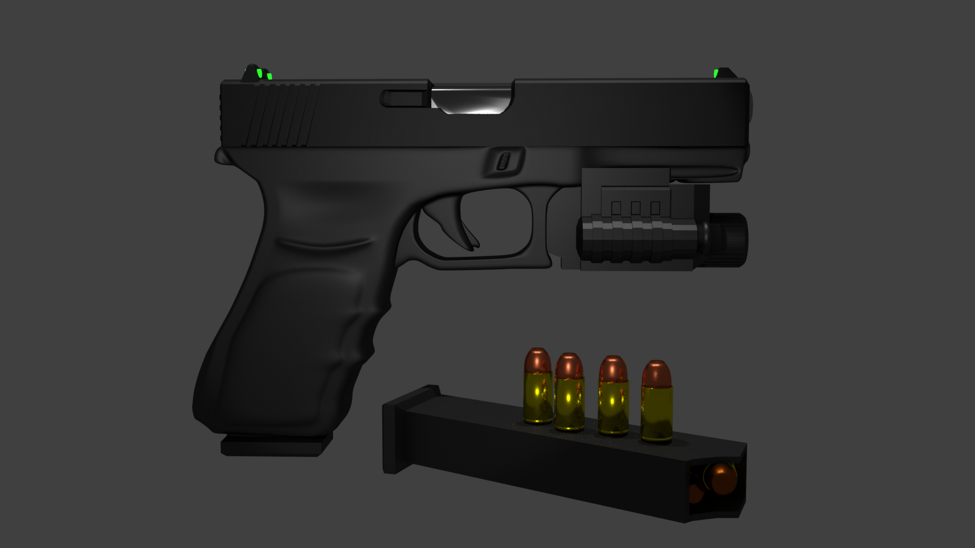 Glock 18C Free 3D Model - .3ds .obj .blend .fbx - Free3D