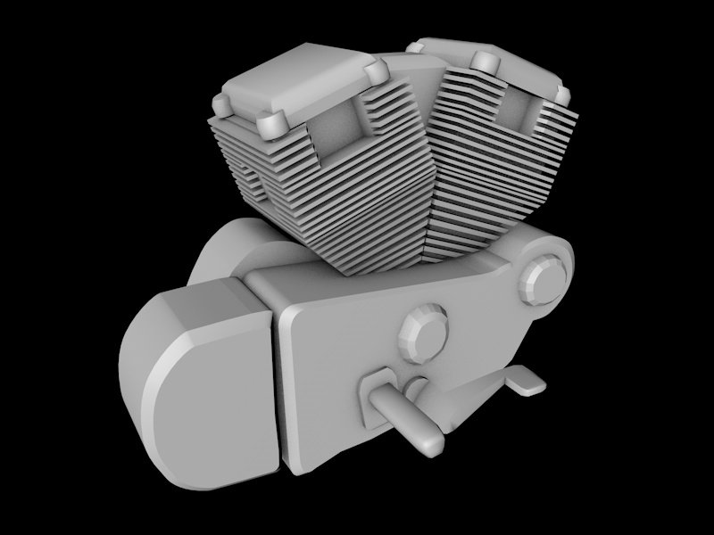 Motorbike Engine Block Free 3D Model - .obj - Free3D