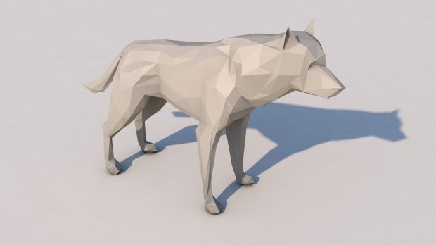 Low poly wolf Free 3D Model - .obj .c4d - Free3D