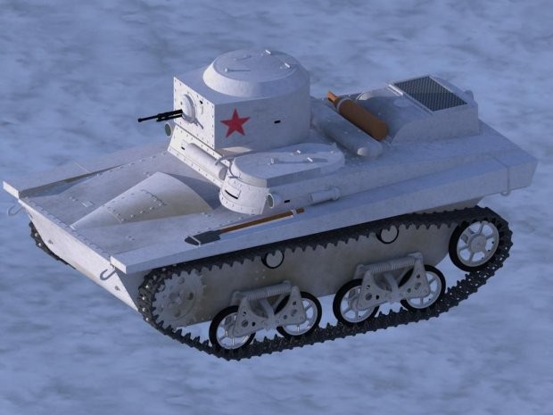T37A amphibious light tank Free 3D Model - .skp - Free3D