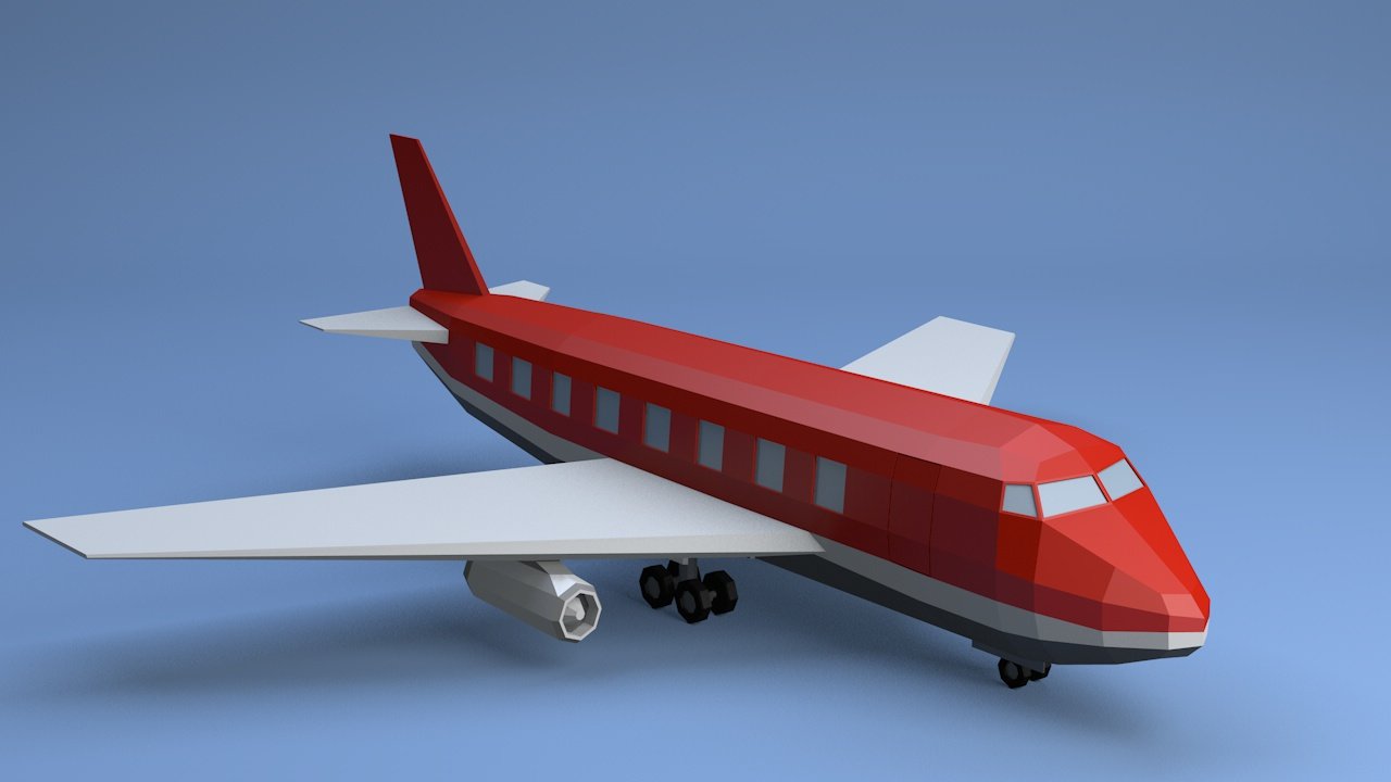 Low Poly Airplane Free 3D Model - .obj - Free3D