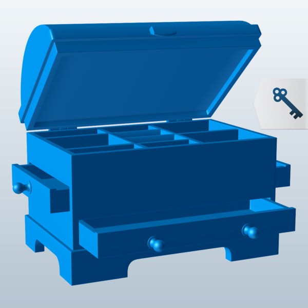 Jewelry Box many compartments v2 Free 3D Model - .obj .stl - Free3D