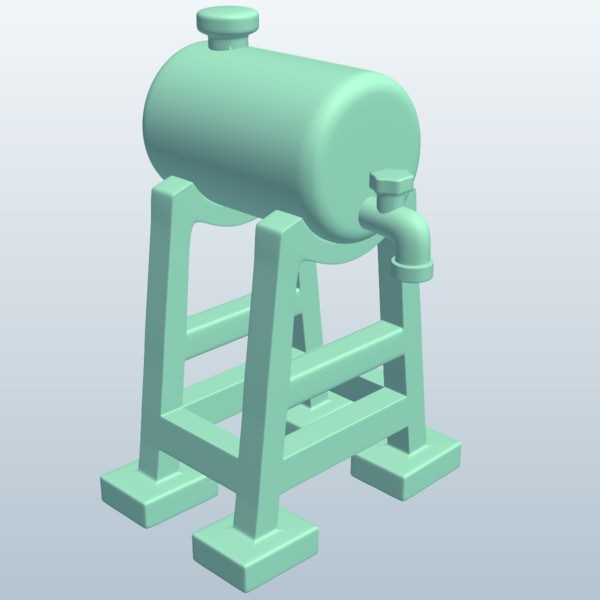Farm Fuel Stand Single Barrel v3 Free 3D Model - .obj .stl - Free3D