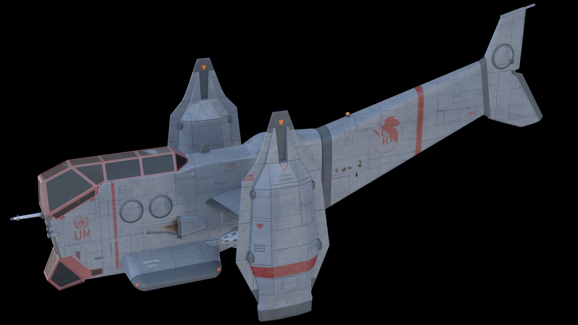 Vtol evangelion Free 3D Model - .obj - Free3D