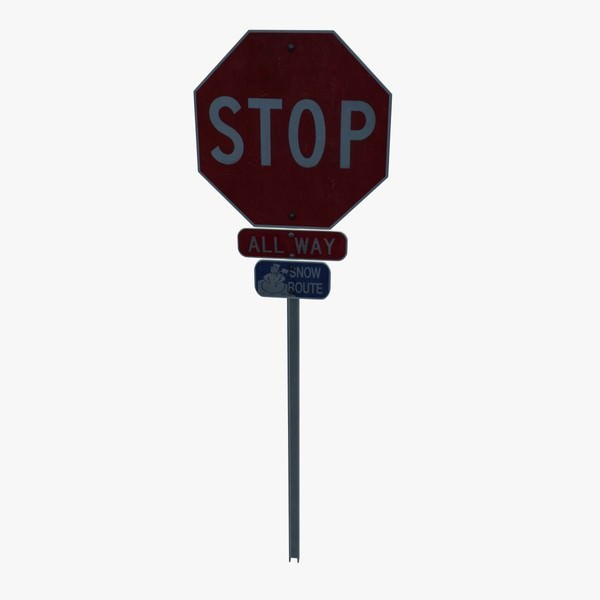 StopSign Free 3D Model - .obj .stl - Free3D