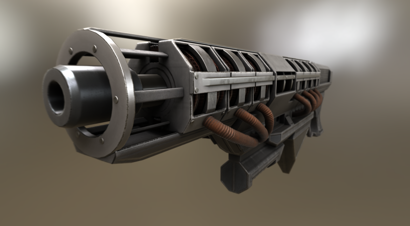 Railgun Prototype Free 3D Model - . .x3d .x .wrl .stl .raw .ply .obj ...