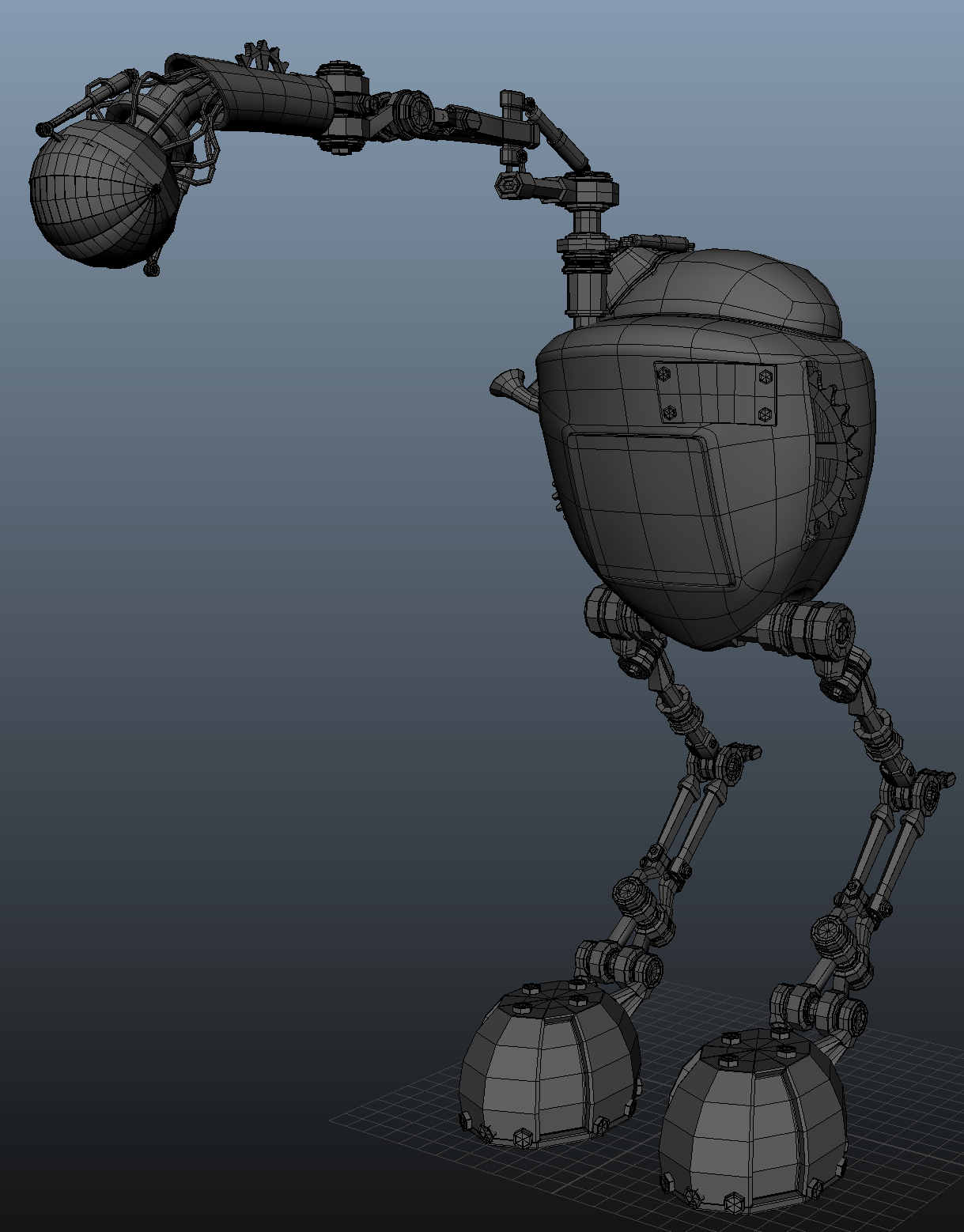 Robot Personnage Steampunk OBJ Modèle 3D gratuit - .obj - Free3D