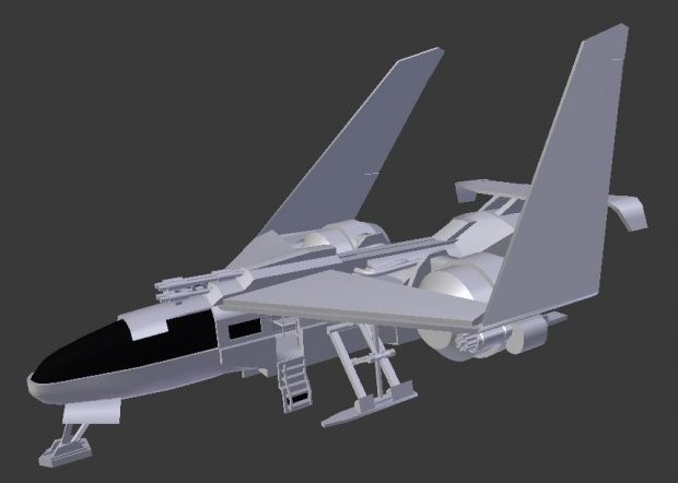 Futuristic combat jet Free 3D Model - .3ds .blend - Free3D
