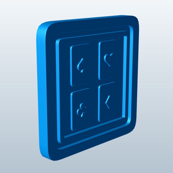 The 4 card symbols in a square v1 Free 3D Model - .obj .stl - Free3D