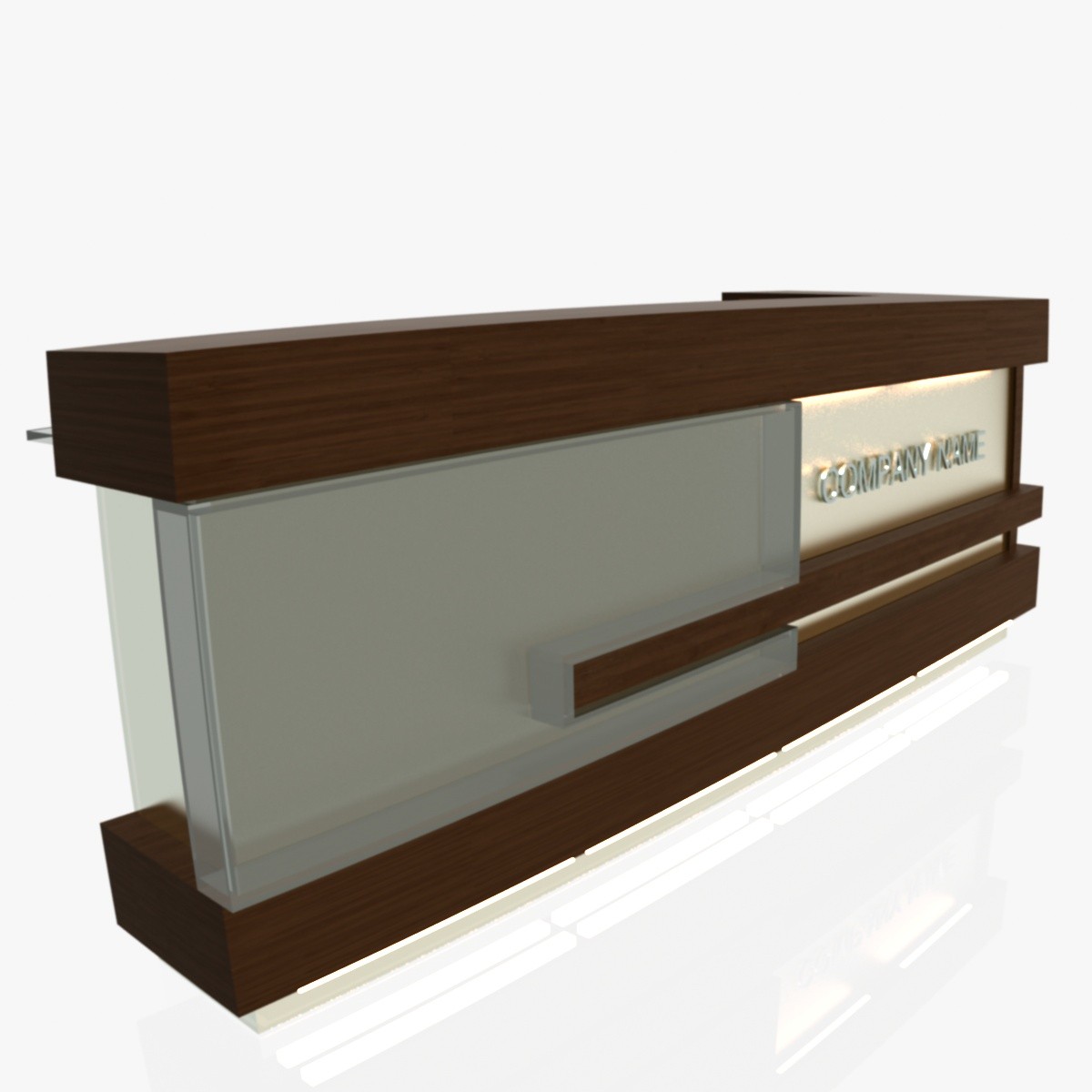 Reception Desk 1 Free 3D Model - .stl .obj .max .fbx .dxf .3ds - Free3D
