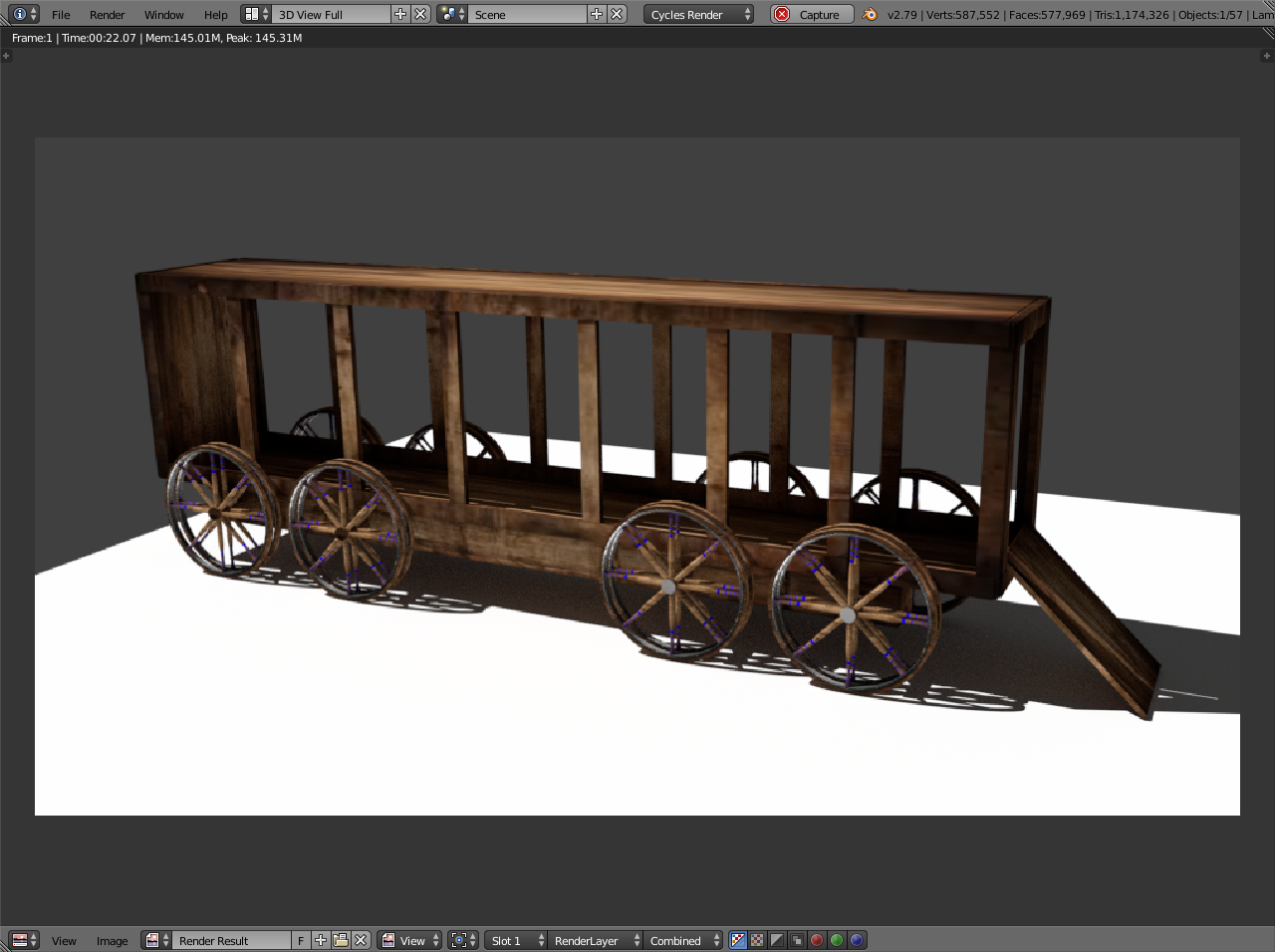 Wagon Free 3D Model - .blend - Free3D