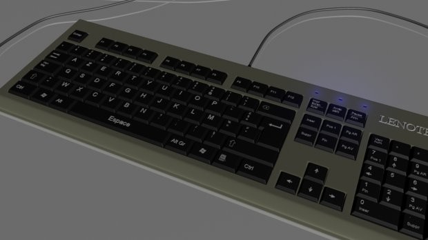 Keyboard AZERTY Free 3D Model - .obj .dae .mb .fbx - Free3D