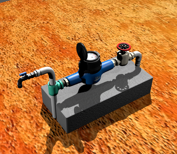 Water Meter Free 3D Model - .blend .obj - Free3D