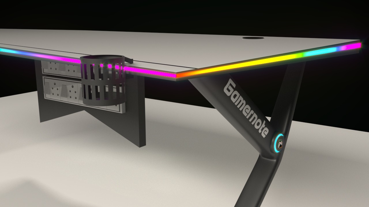 RGB Gaming Desk Free 3D Model - .c4d - Free3D
