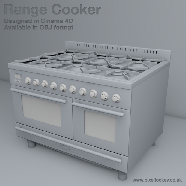 Range Cooker Free 3D Model - .obj - Free3D