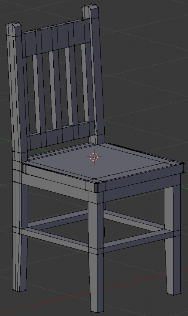 Simple low-poly chair Free 3D Model - .obj .blend - Free3D