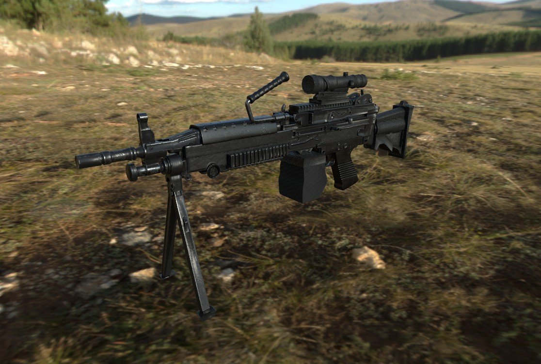 M249 Light Machine Gun Free 3D Model - .fbx - Free3D